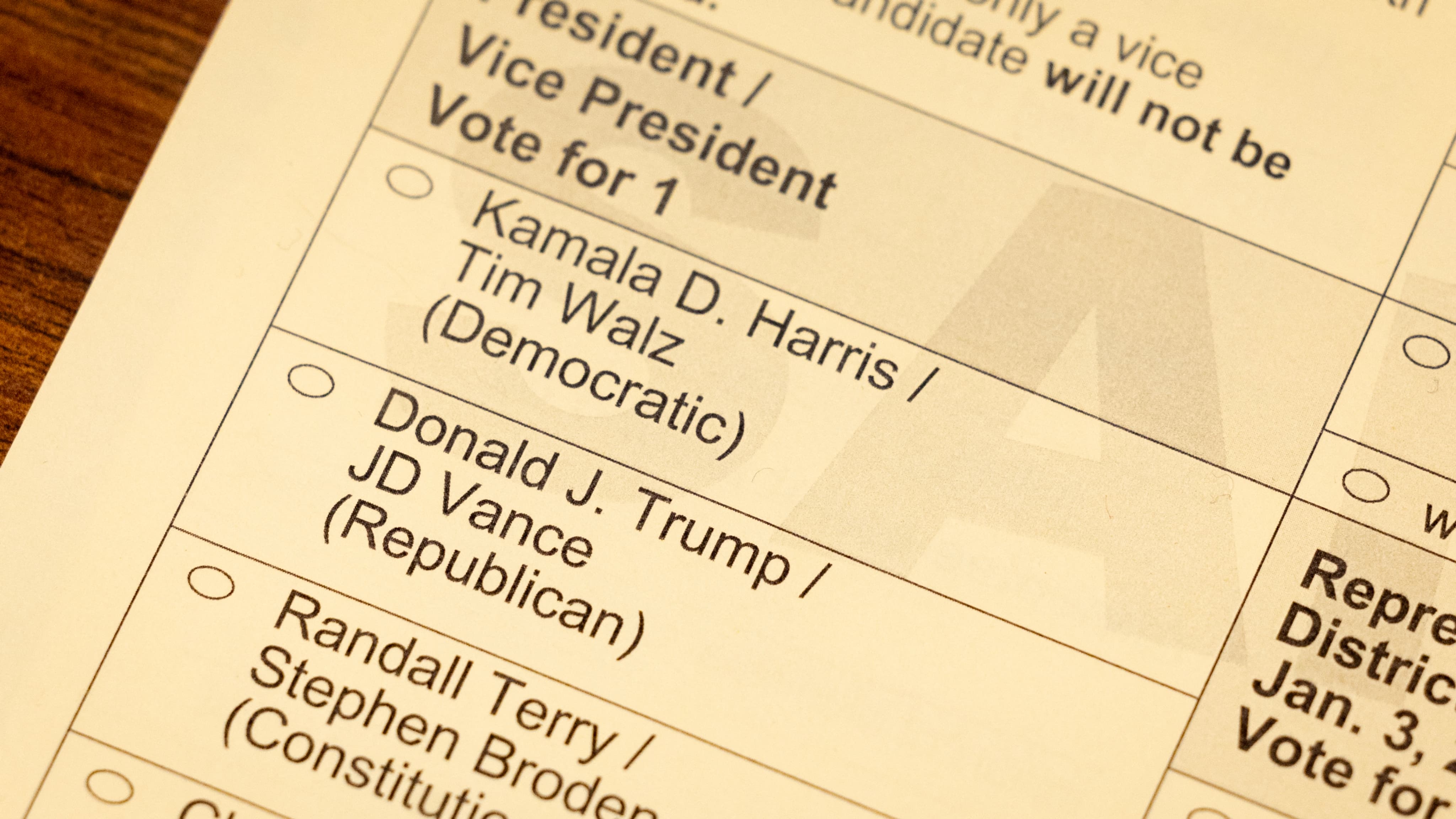 Élection américaine 2024: à quoi ressemble un bulletin de vote aux États-Unis?