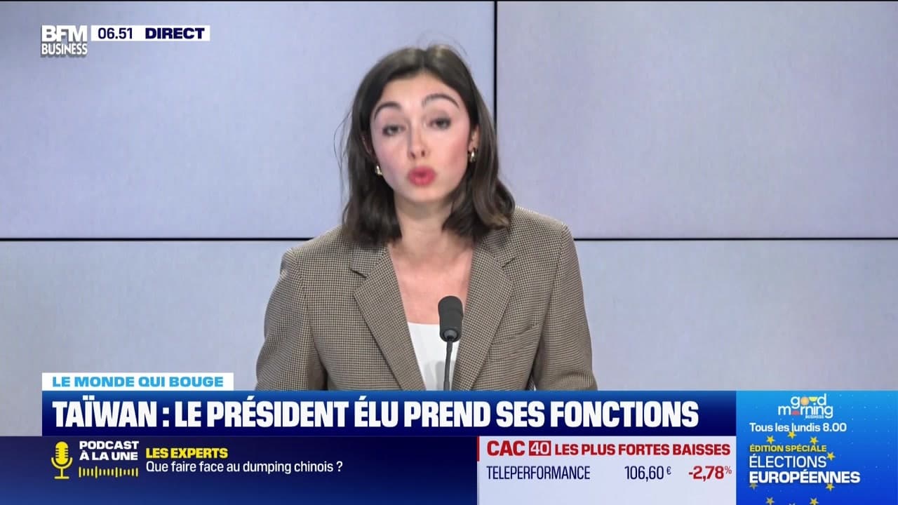 Laura Cambaud : Taïwan, le président élu prend ses fonctions - 20/05