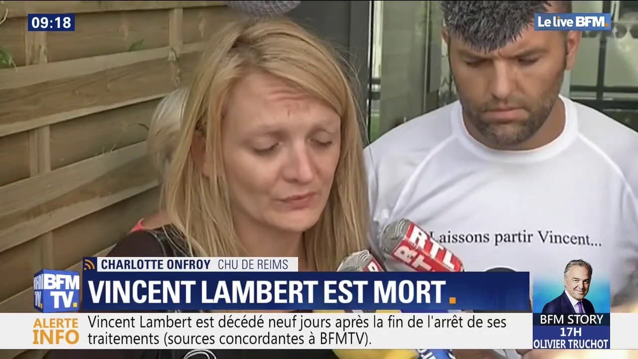 Le décès de Vincent Lambert est survenu à 8h24 ce matin, 9 jours après ...
