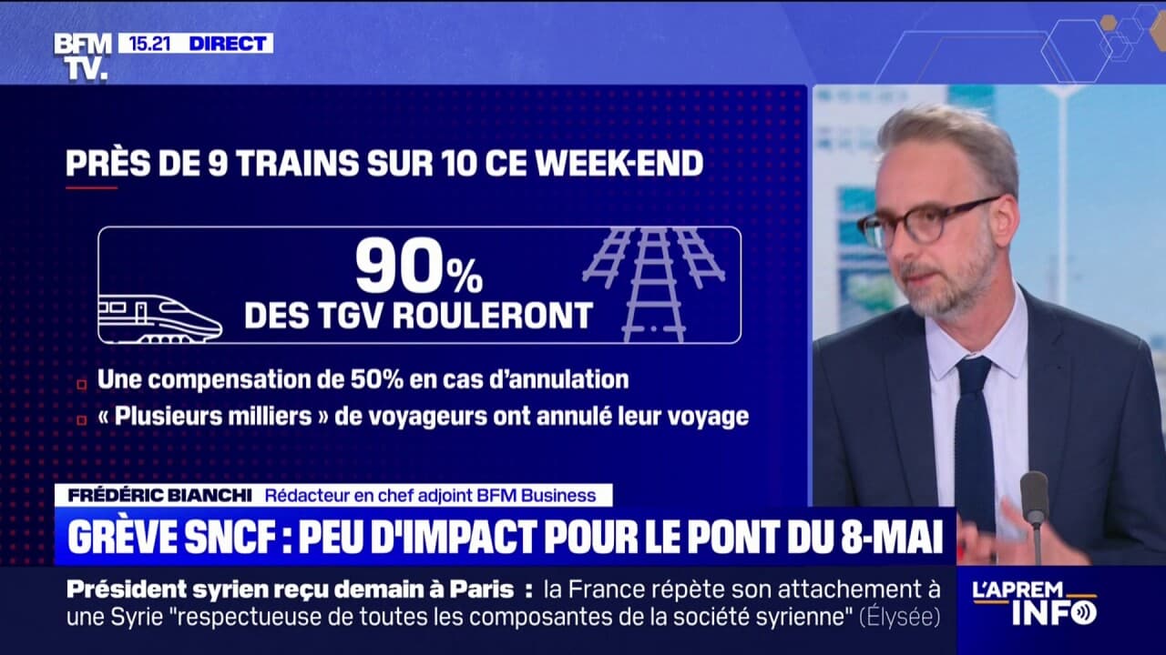 La grève SNCF devrait avoir peu d'impact sur les voyages durant le pont ...