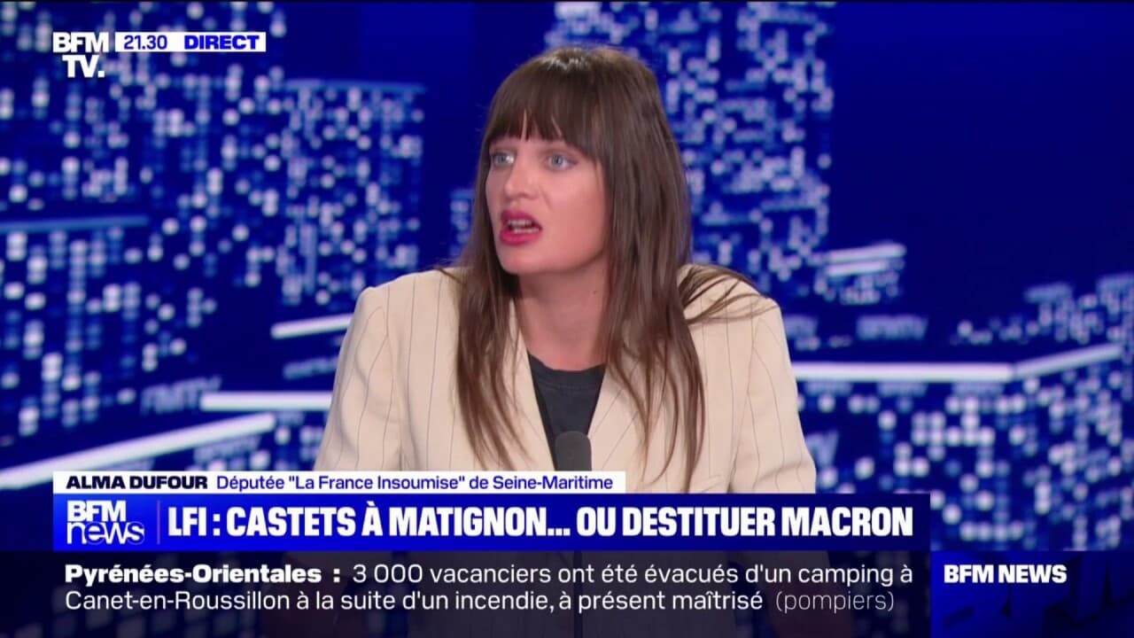 Alma Dufour (députée LFI): Emmanuel Macron "essaye de casser l'union de ...