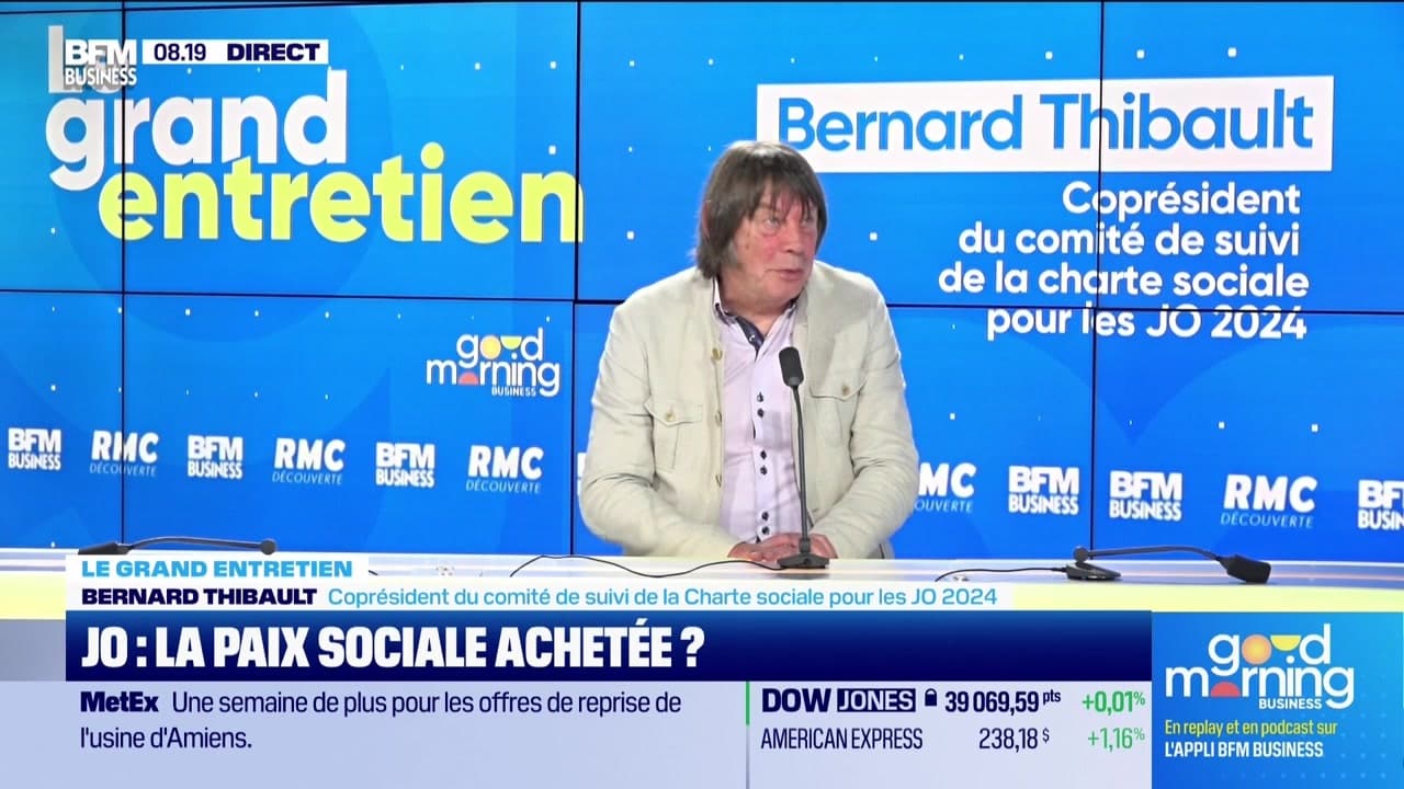Bernard Thibault (Charte sociale JO) : JO/assurance chômage, timing risqué ? - 28/05