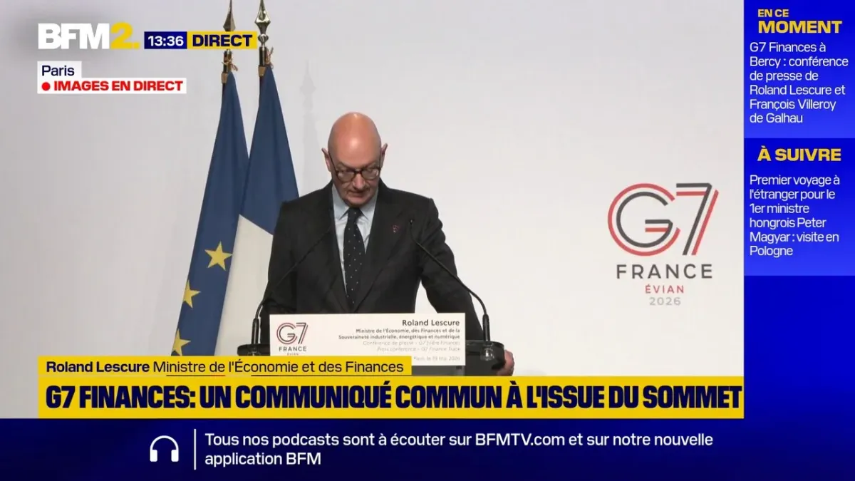 G7 Finances: Roland Lescure évoque "des discussions franches, parfois ...