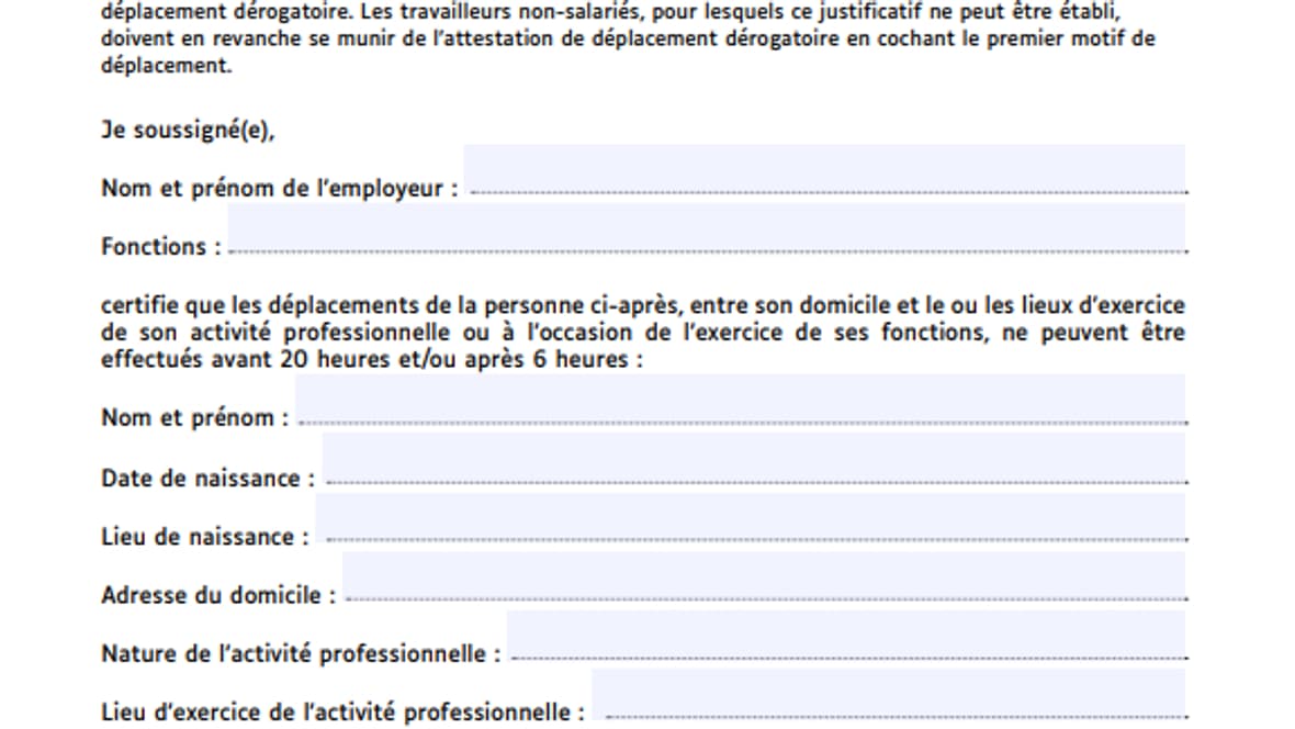Voici les nouvelles attestations à télécharger pour pouvoir se déplacer ...