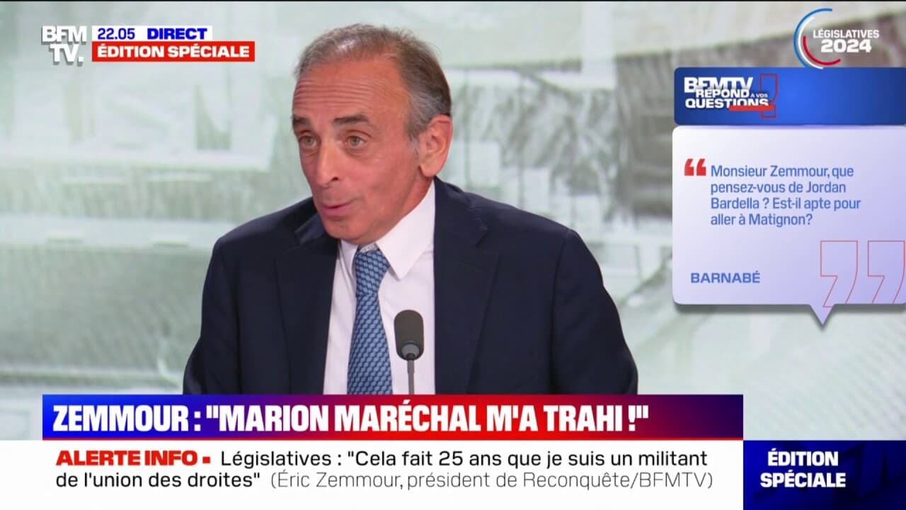 "Pensez-vous que Jordan Bardella est apte pour aller à Matignon?": Éric ...