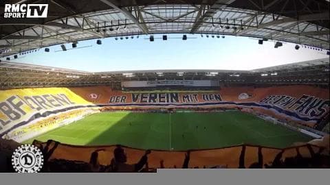 Le tifo géant du Dynamo Dresde en 3e division allemande
