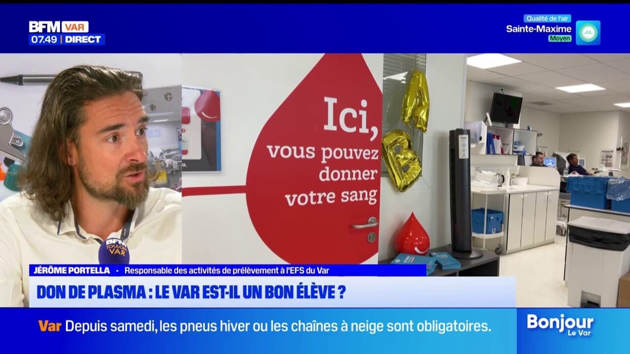 Le Var, bon élève en matière de don de plasma ? La réponse de notre invité