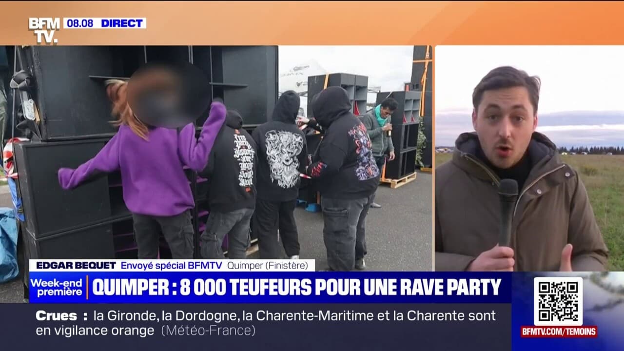 La rave party sur l'aéroport de Quimper se poursuit ce dimanche matin