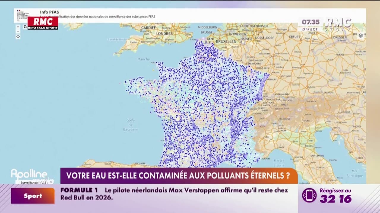 PFAS: une carte interactive nationale pour savoir si votre eau est ...
