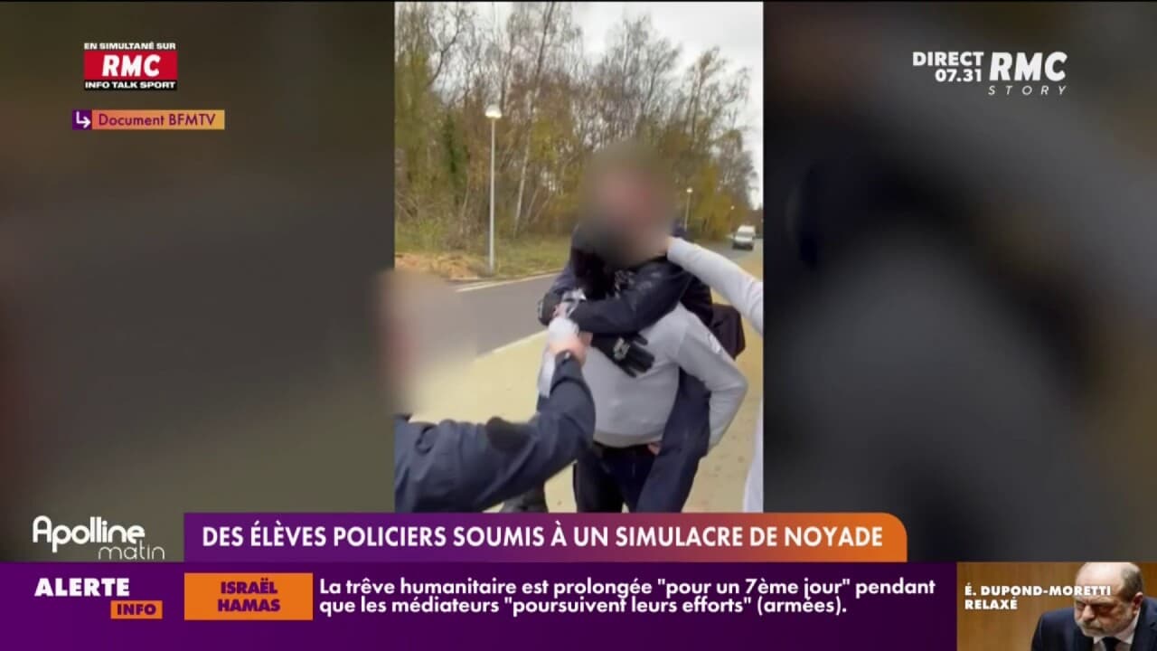 Des élèves policiers soumis à un simulacre de noyade