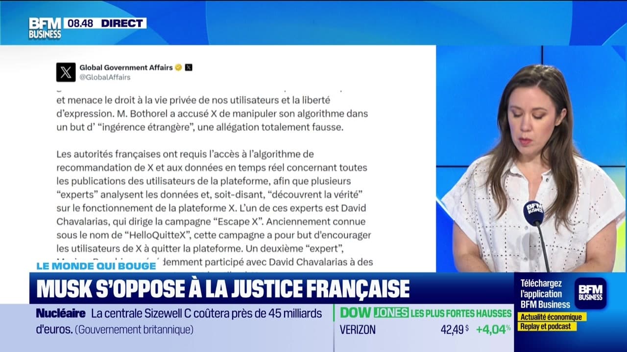 Caroline Loyer : Musk s'oppose à la justice française - 22/07