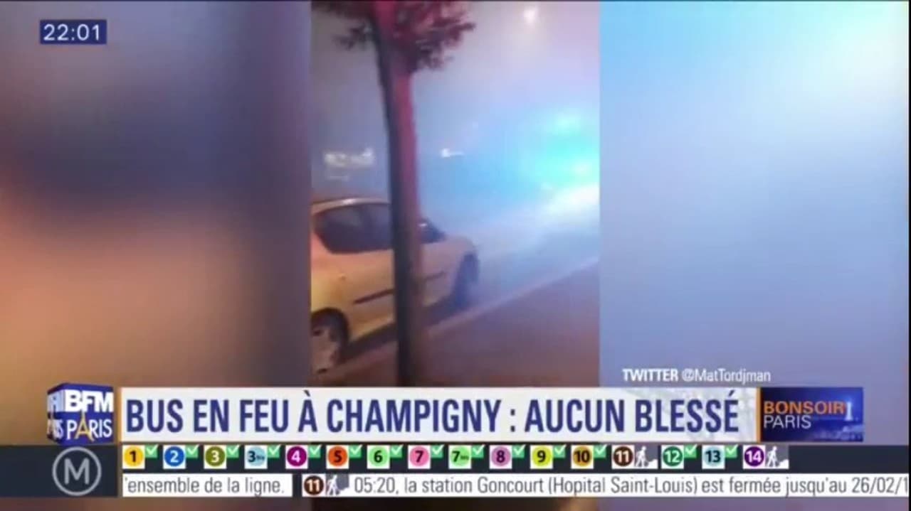 Un bus de la RATP prend feu à Champigny-sur-Marne, aucun blessé n'est à ...