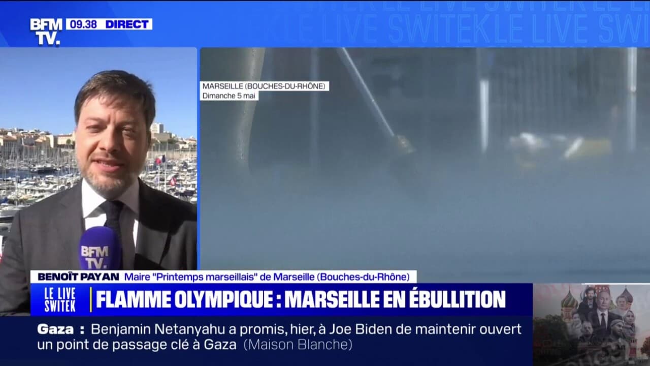 Benoît Payan (maire de Marseille) sur l'arrivée de la flamme olympique ...