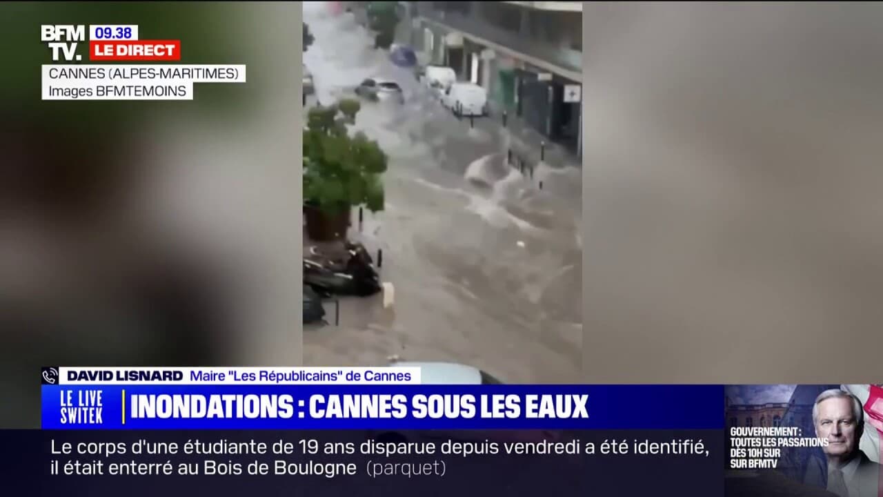 David Lisnard (maire LR de Cannes), sur les inondations: "On a reçu l ...