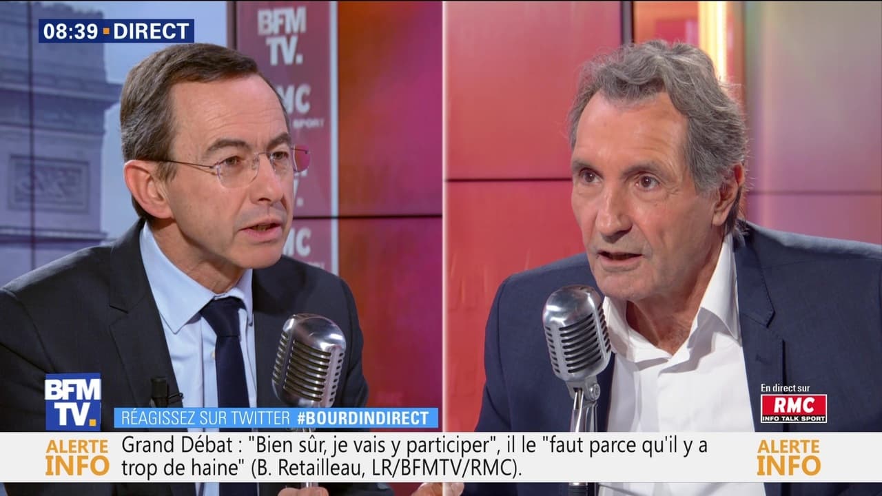 Bruno Retailleau face à Jean-Jacques Bourdin en direct