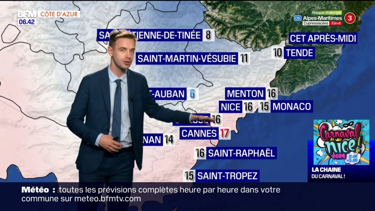 Météo Côte d'Azur: le soleil de retour ce vendredi, jusqu'à 16°C à ...