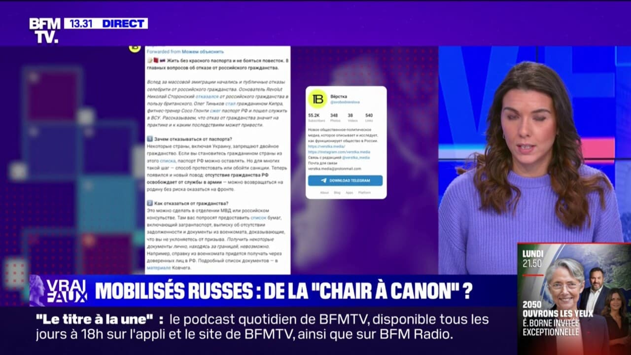 LA VÉRIF - Les mobilisés russes sont-ils utilisés comme de la "chair à ...