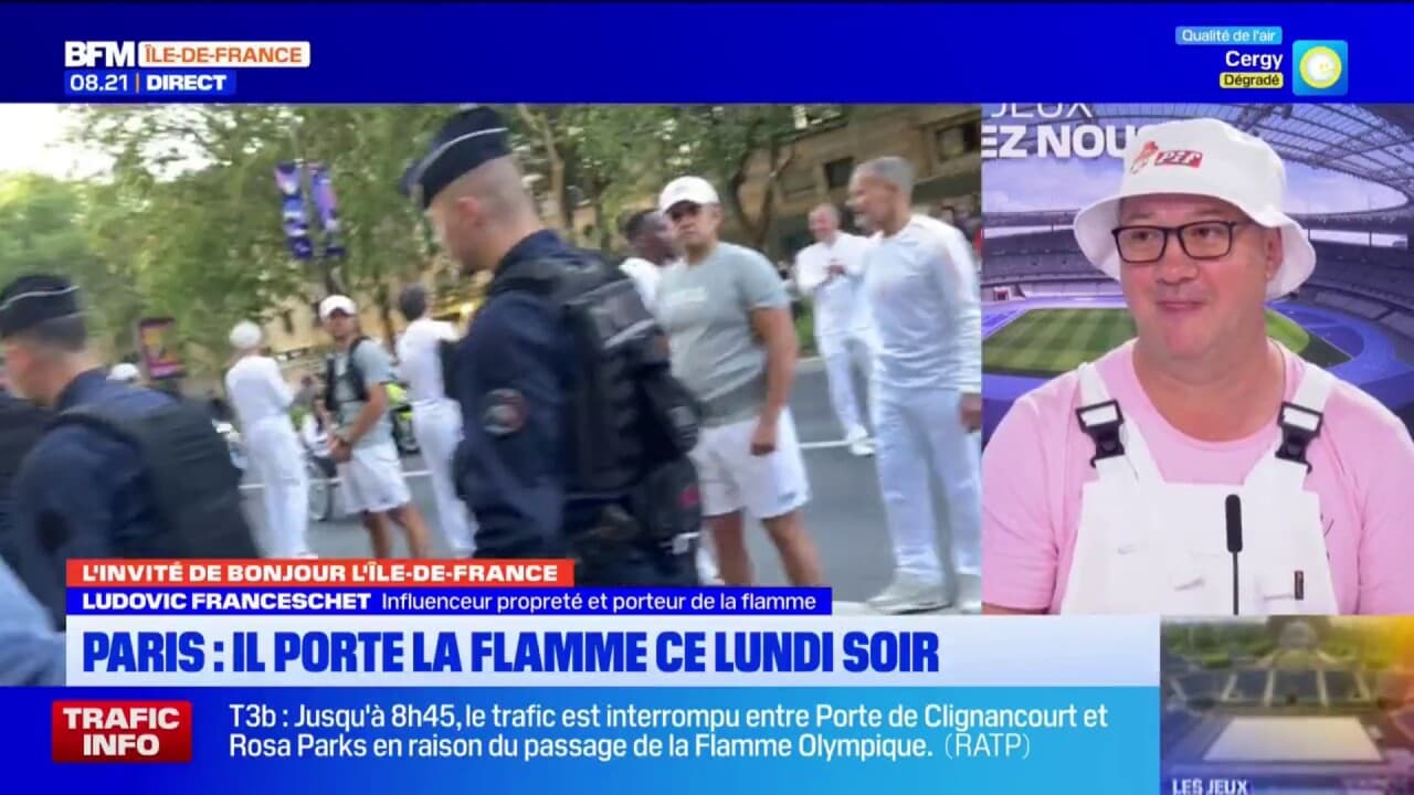"C'était magique": Ludovic Franceschet raconte son émotion au moment où il a brandi la flamme ...