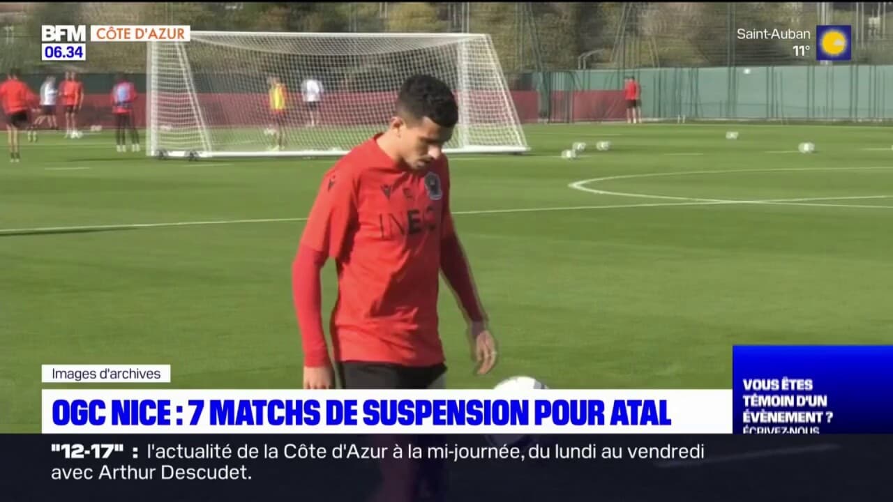 OGC Nice: Youcef Atal suspendu pour 7 matchs