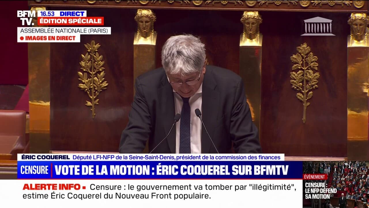 Motion de censure: Éric Coquerel affirme que "l'illégitimité" du ...