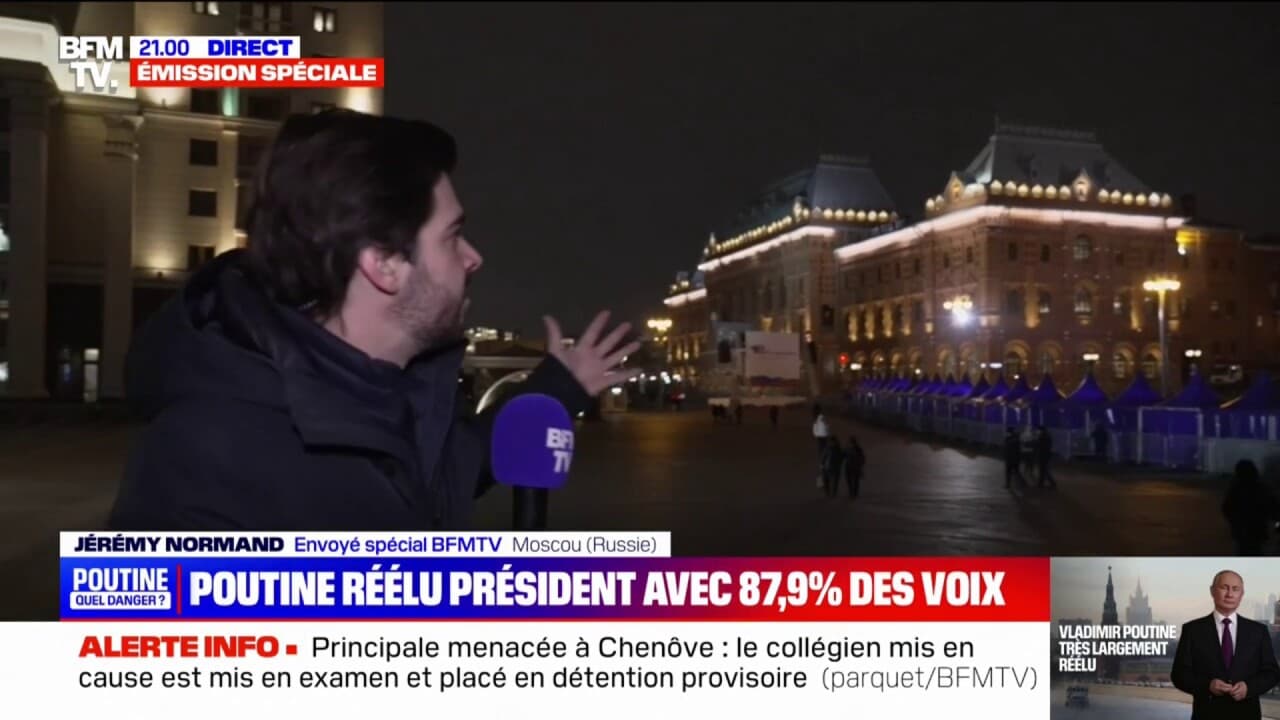 Réélection de Vladimir Poutine: la place Rouge complètement déserte et ...