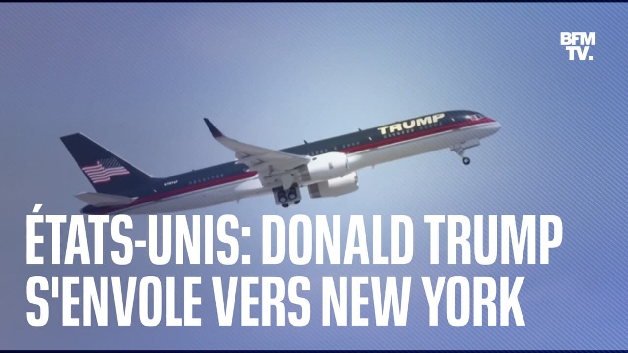 L’avion de Donald Trump a quitté la Floride et s'est envolé vers New York