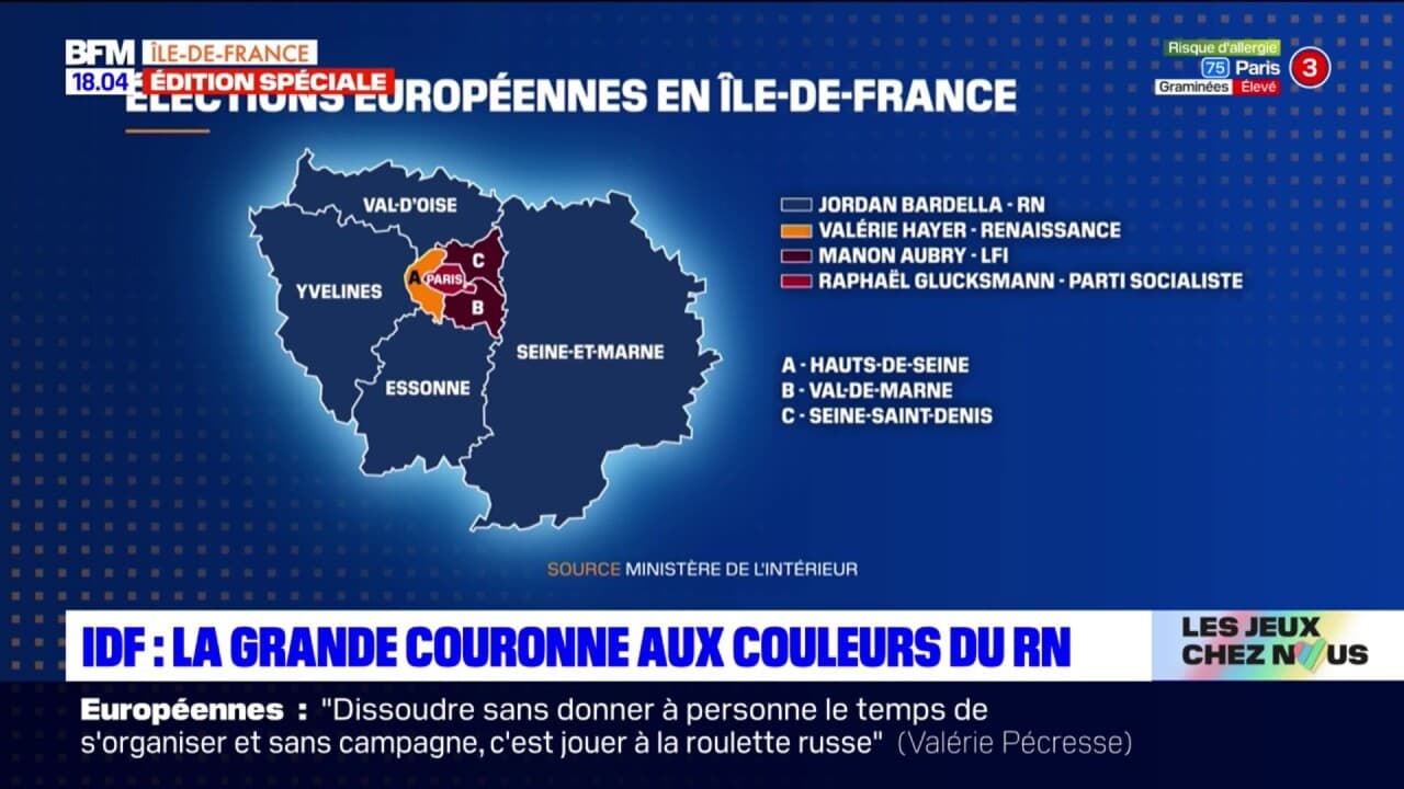 Européennes: la grande couronne d'Île-de-France aux couleurs du ...