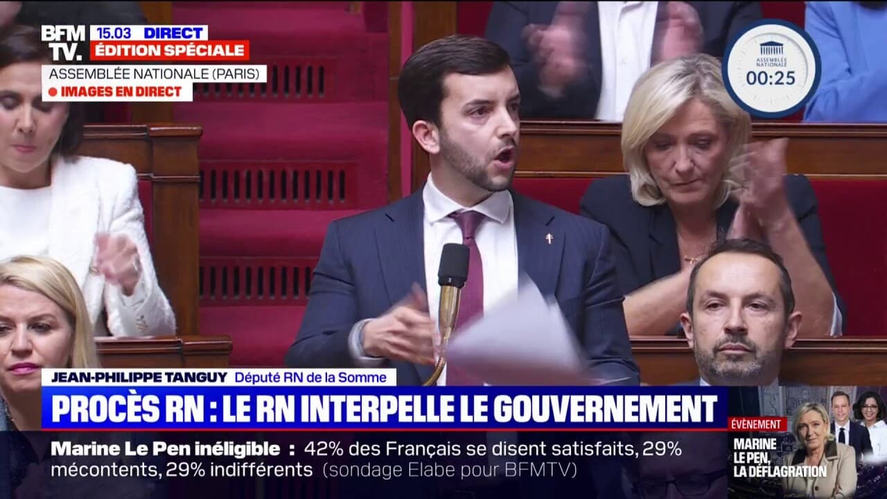 Marine Le Pen inéligible: "Le groupe Rassemblement national ne vous ...