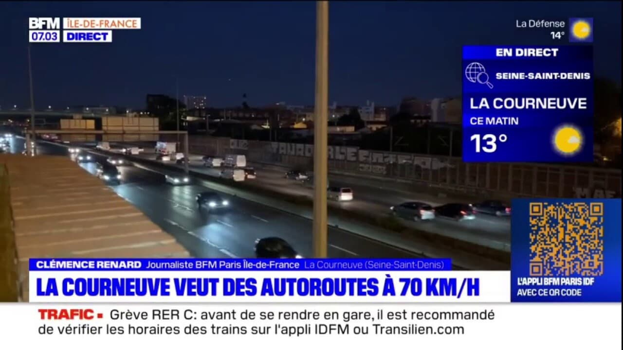 Seine-Saint-Denis: la Courneuve veut des autoroutes à 70 km/h