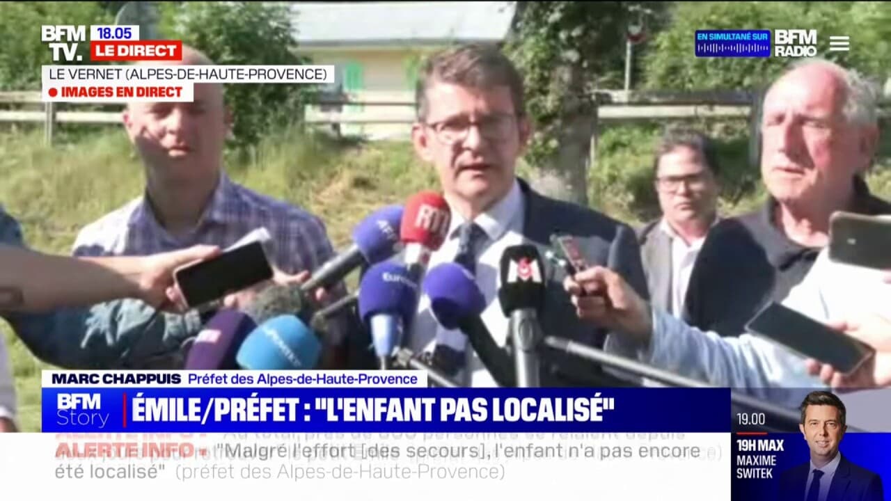 Disparition d'Emile: "Les recherches se poursuivront demain avec un ...