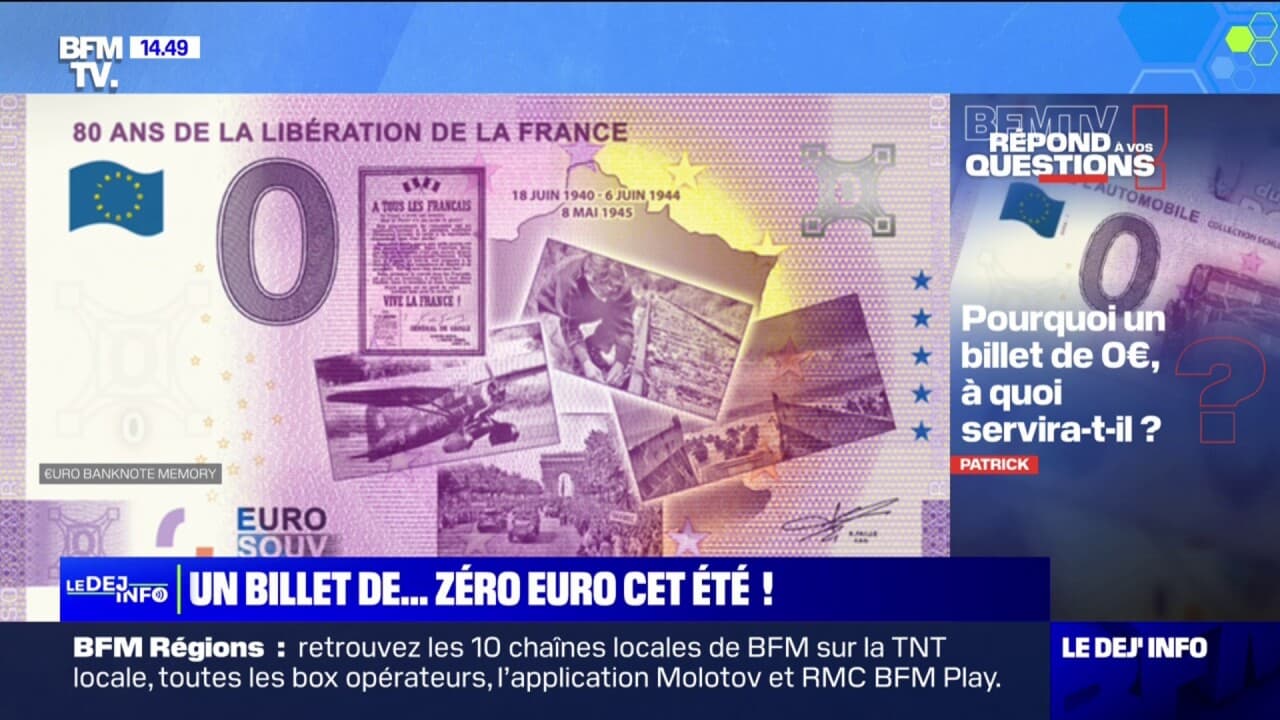 Pourquoi un billet de zéro euro va être mis en vente? BFMTV répond à ...