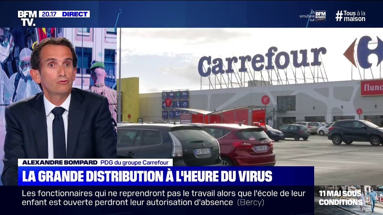 Alexandre Bompard, PDG de Carrefour : "On a tenu le choc (..) avec des équipes d'un engagement ...