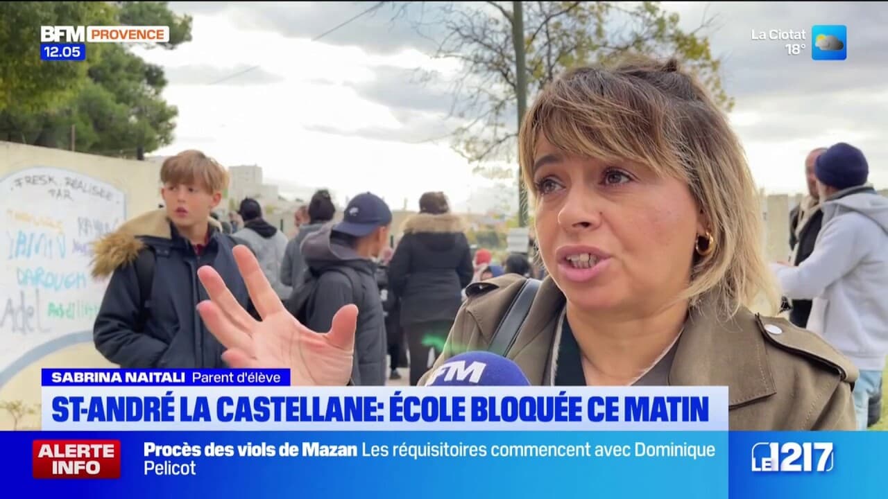 Marseille: l'école de Saint-André-la-Castellane en grève pour alerter sur l'état de délabrement ...