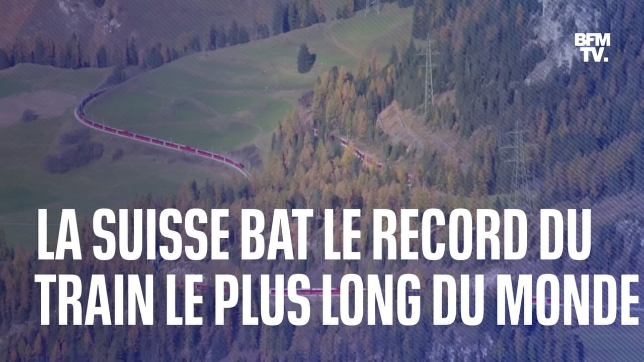 1910 mètres, 100 wagons... La Suisse bat le record du train le plus ...