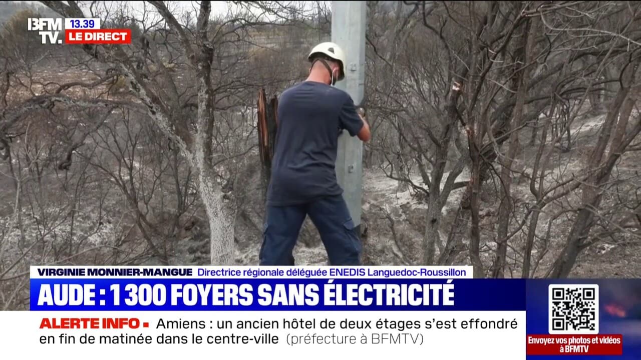Feu fixé dans l’Aude: “Nos ouvrages électriques ont été très endommagés ...