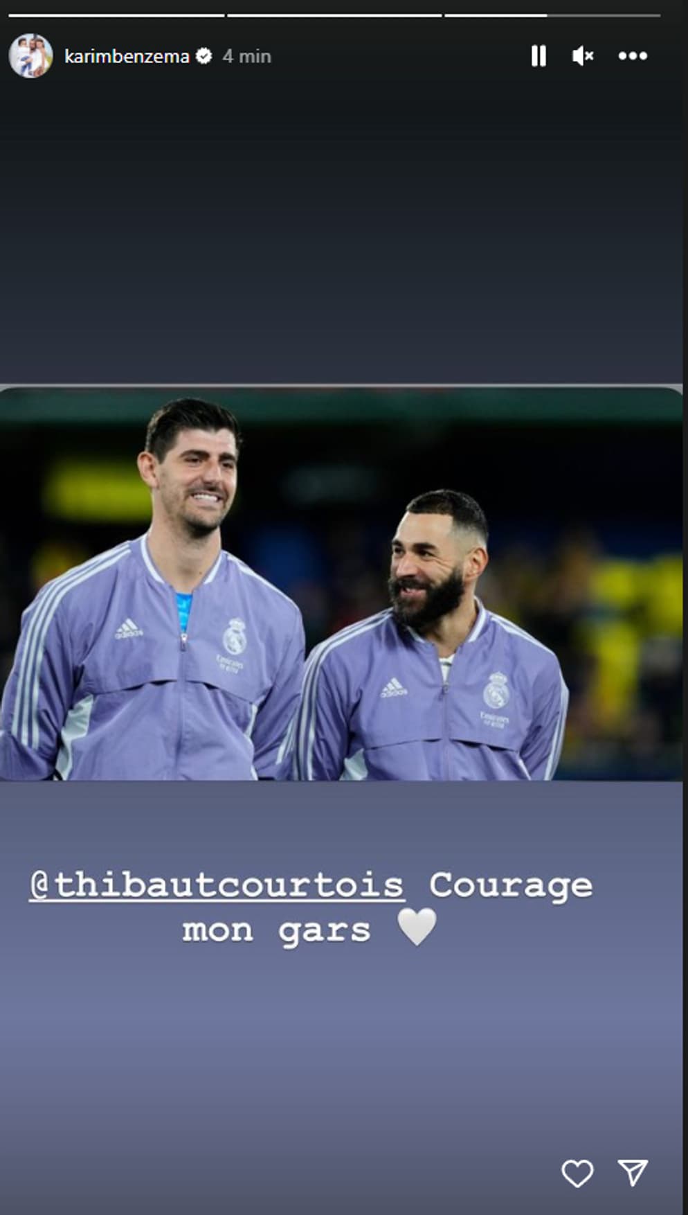 Real Madrid: le message de soutien de Benzema à Courtois, après sa ...