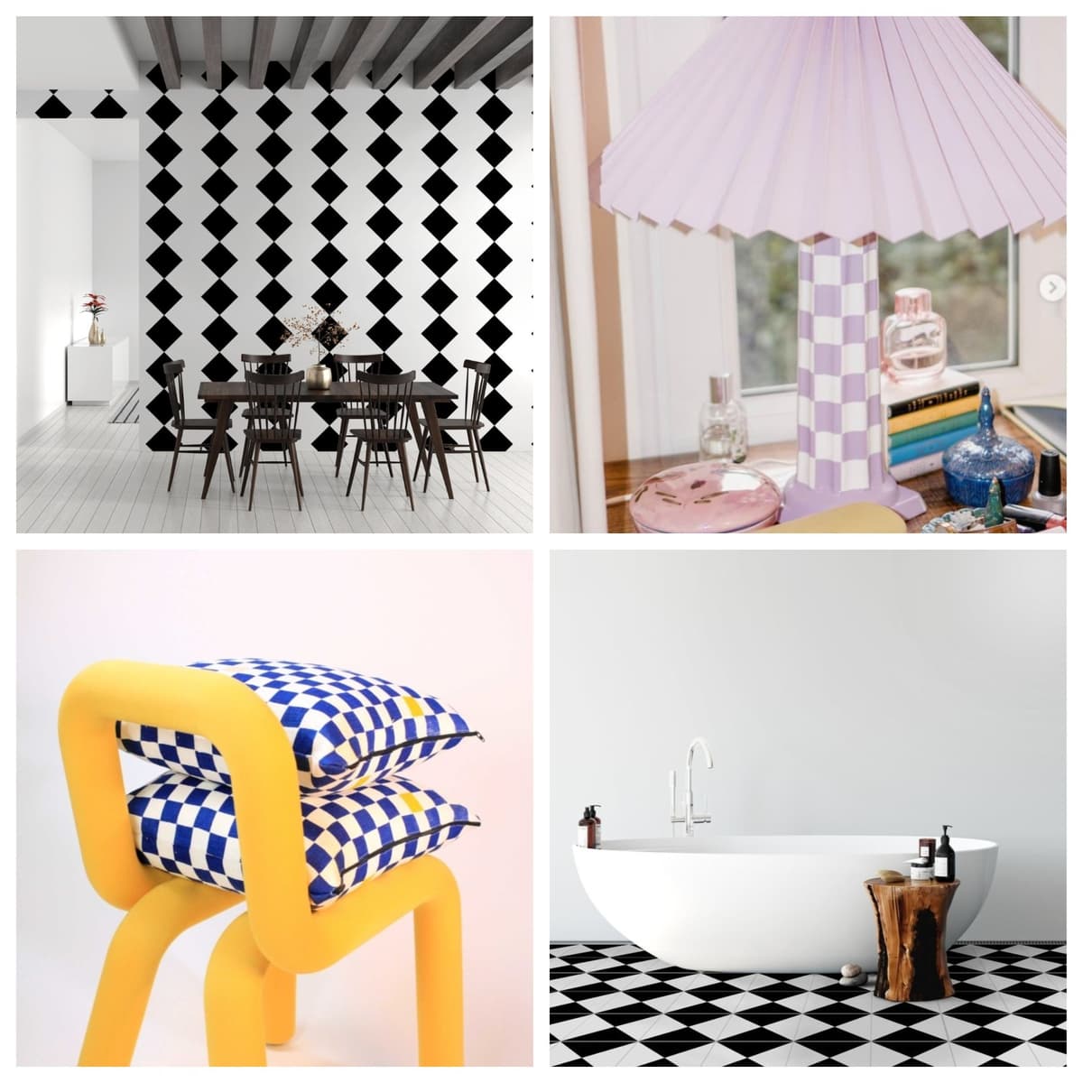 De la mode à la déco: le motif damier est partout