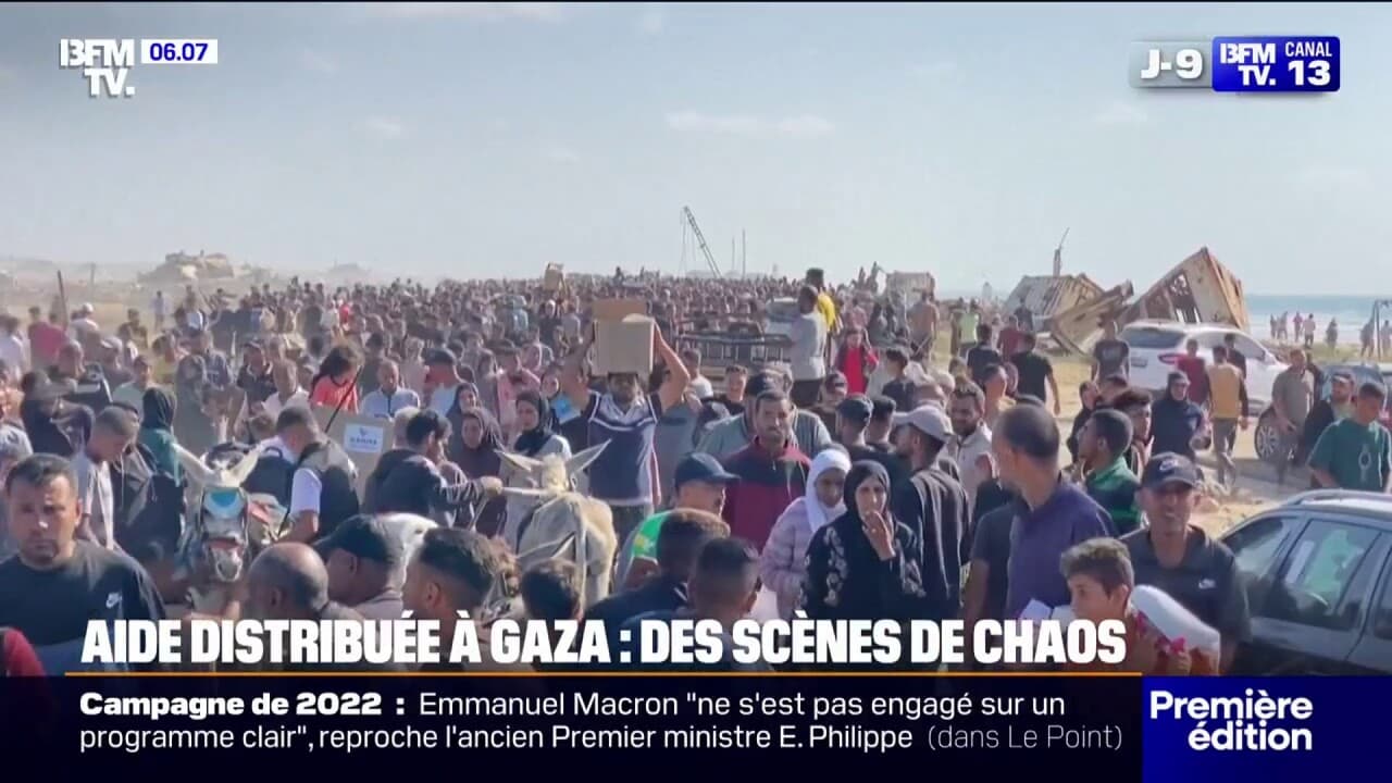 Gaza: des scènes de chaos lors d'une distribution d'aide alimentaire ...