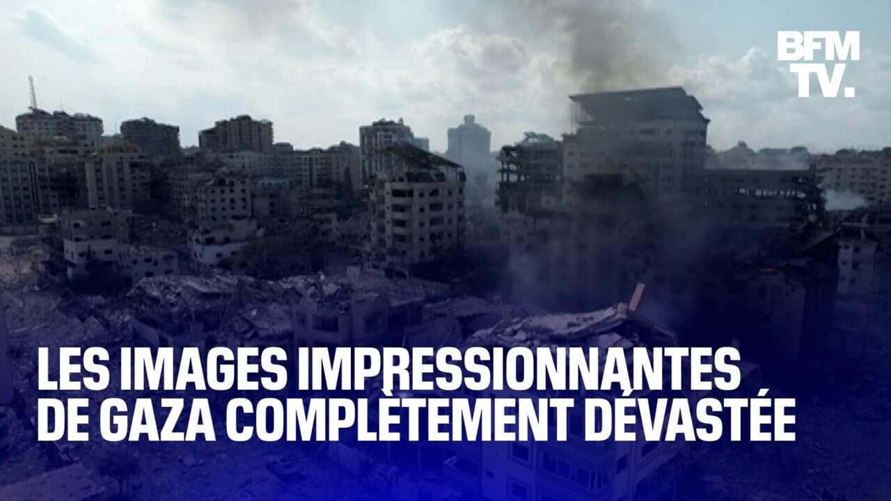 La ville de Gaza complètement dévastée après les bombardements d'Israël