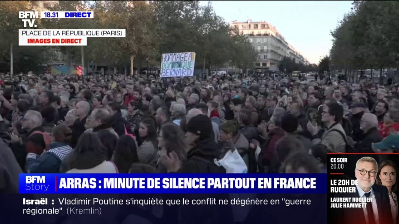 Attentat d'Arras: une minute de silence en hommage à Dominique Bernard ...
