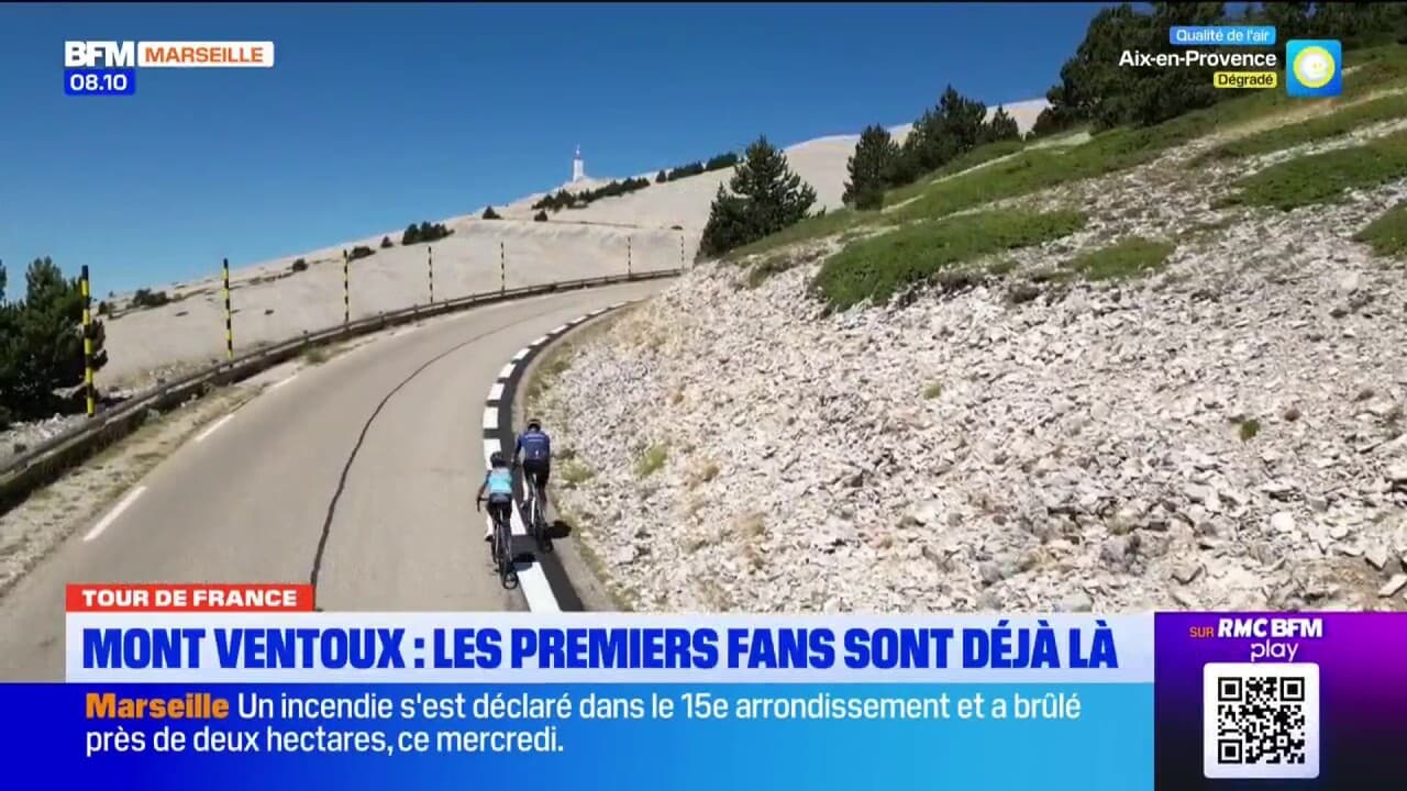 Tour de France. Mont Ventoux : les premiers fans sont déjà là.