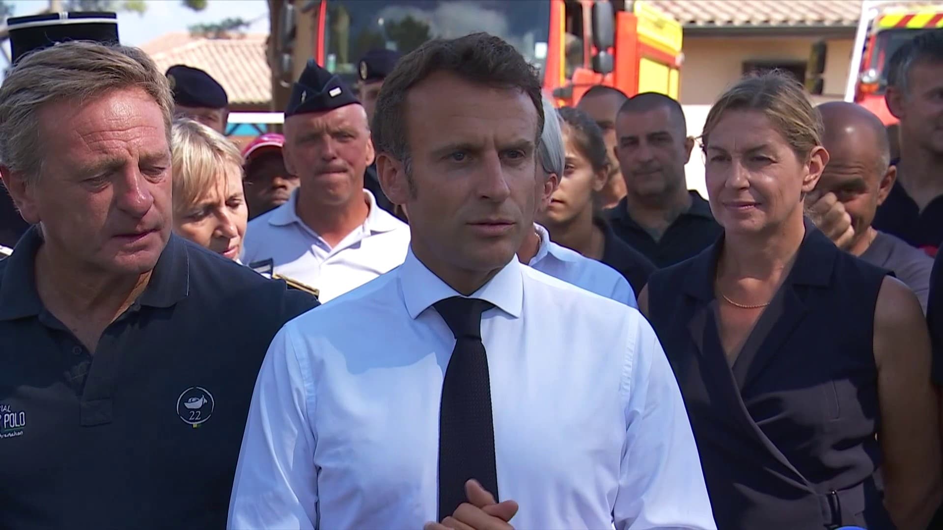 Incendies en Gironde: Emmanuel Macron annonce un "grand chantier ...