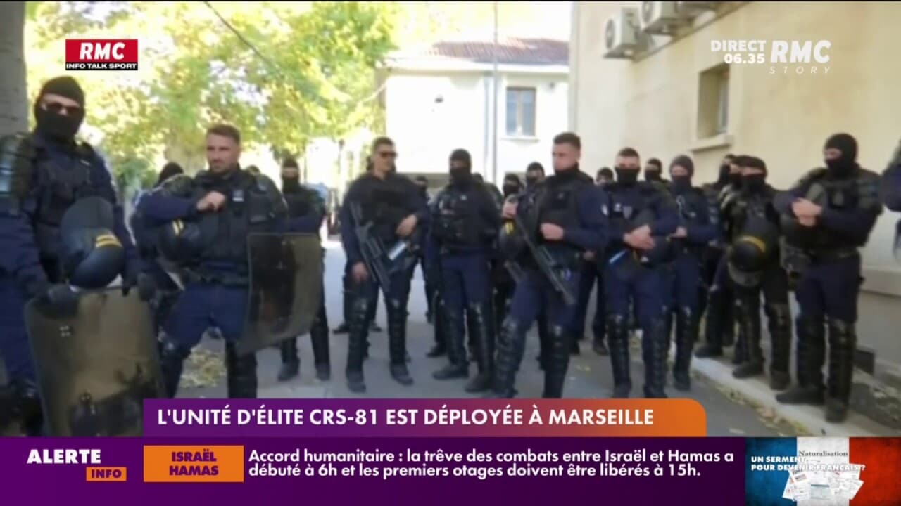 L'unité d'élite CRS-81 est déployée à Marseille