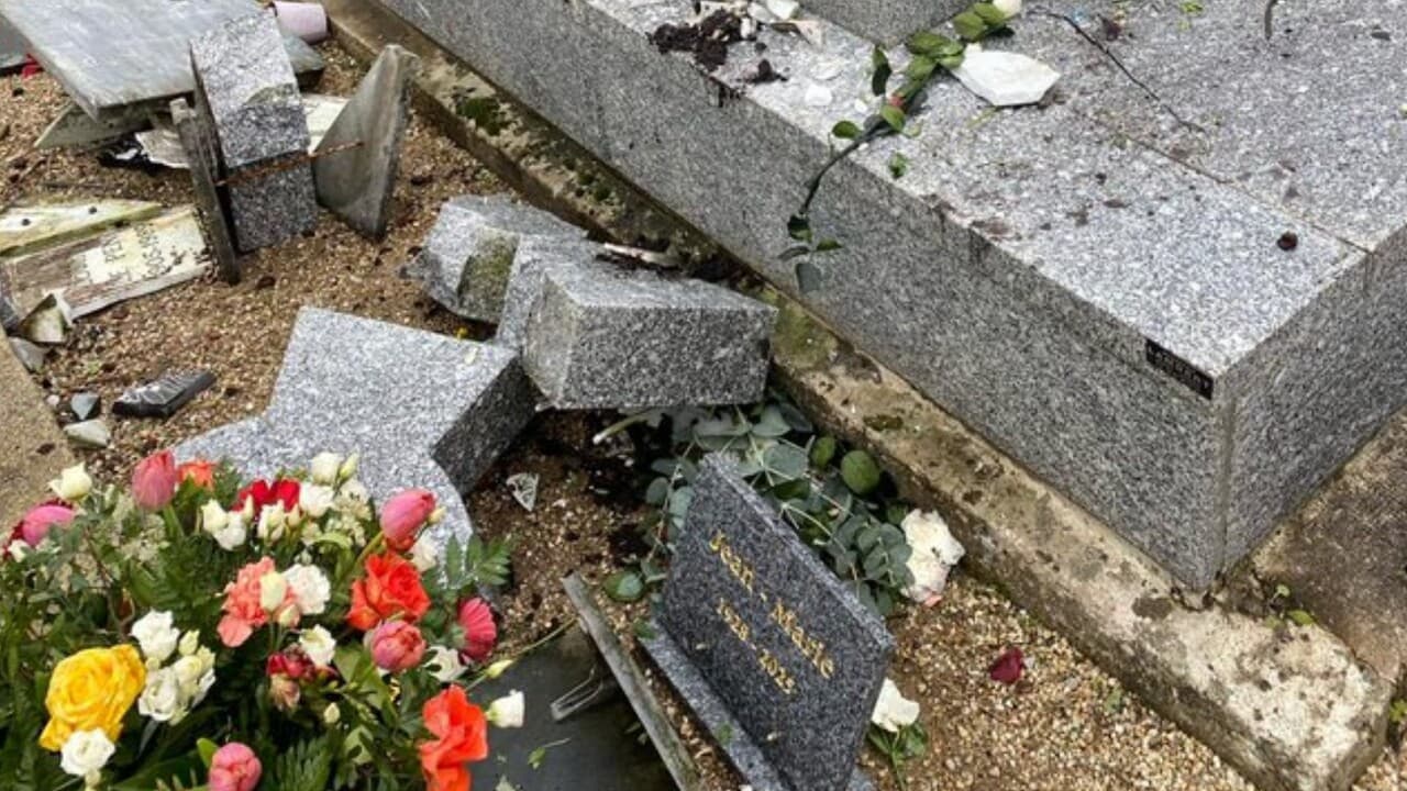 La tombe de Jean-Marie Le Pen a été vandalisée