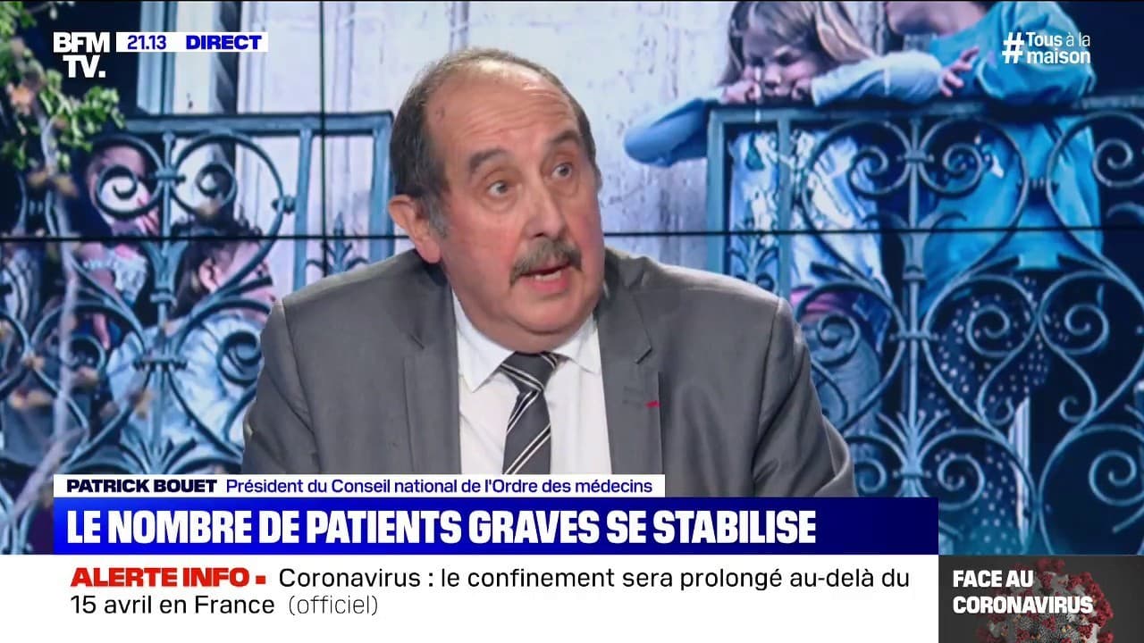 Patrick Bouet (Ordre des médecins): "Il faut réinciter la population à ...