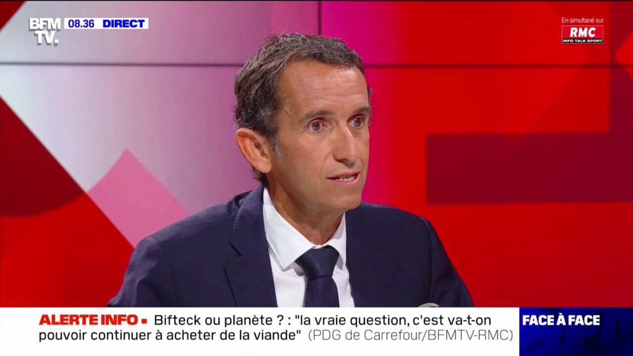 Alexandre Bompard, PDG de Carrefour, sur la sobriété énergétique: "On va baisser d'ici 2024 de ...