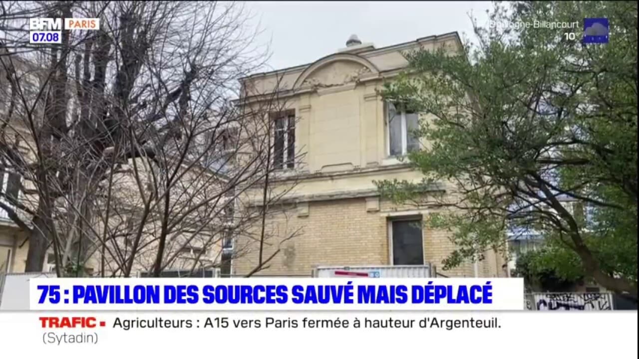 Paris: le Pavillon des sources sauvé mais déplacé à quelques mètres