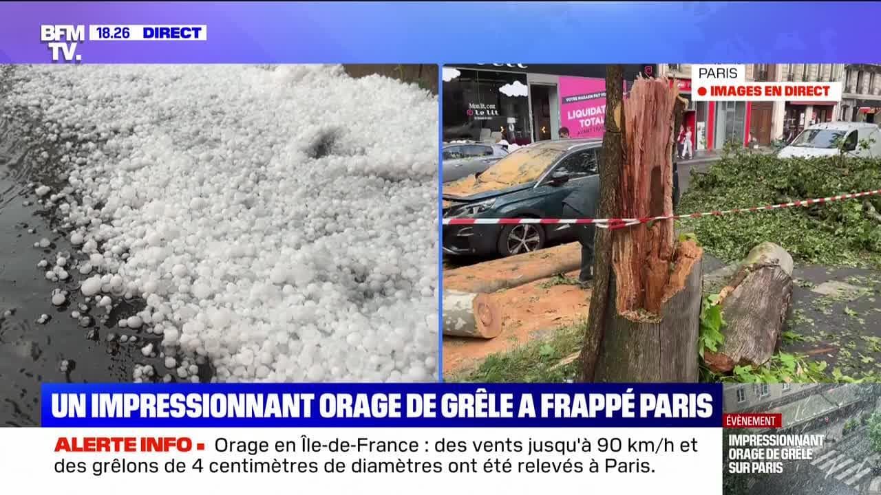 Un impressionnant orage de grêle s'abat sur Paris - 03/05