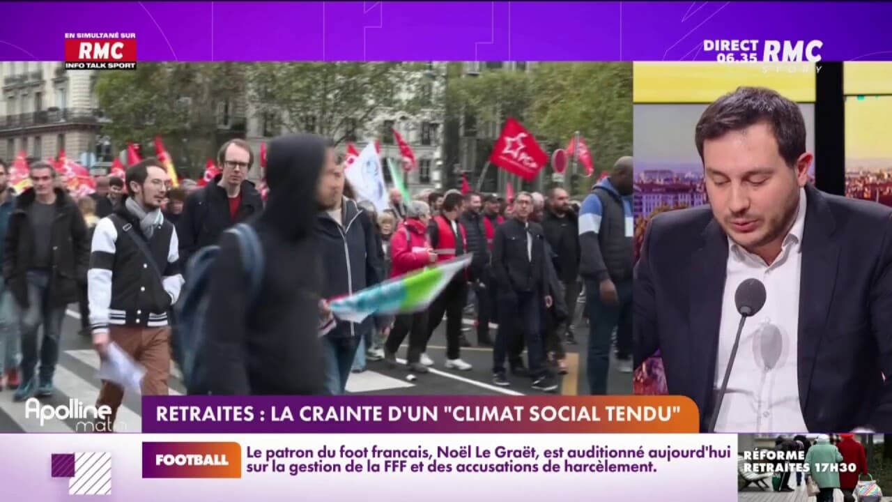 Retraites: la crainte d'un "climat social tendu"