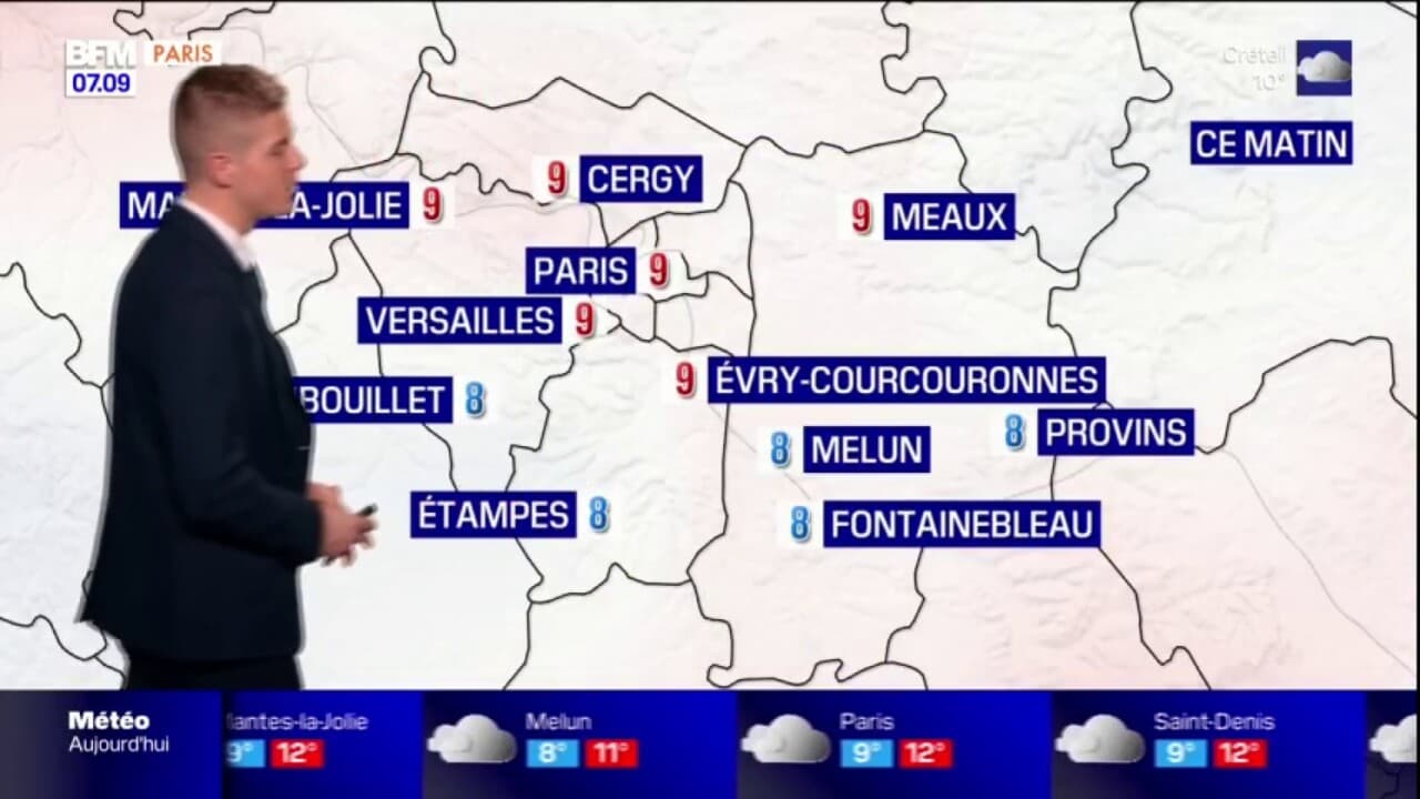 Météo Paris Île-de-France: une journée nuageuse et orageuse, jusqu'à 12 ...